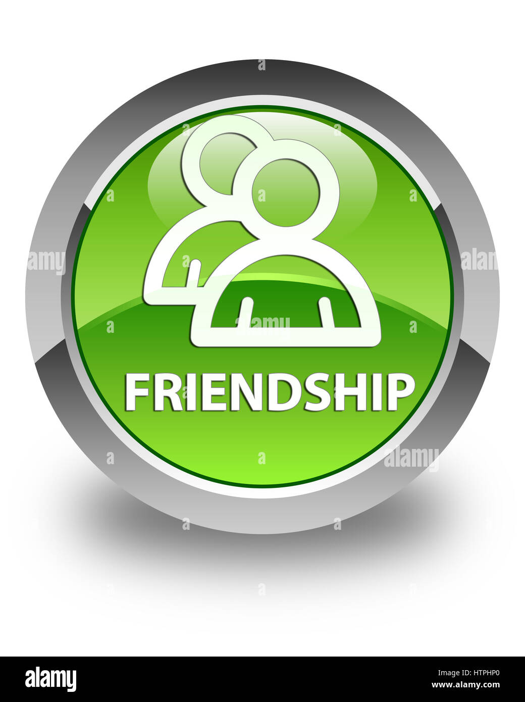 Friendship (group icon) isolated on glossy green round button abstract ...