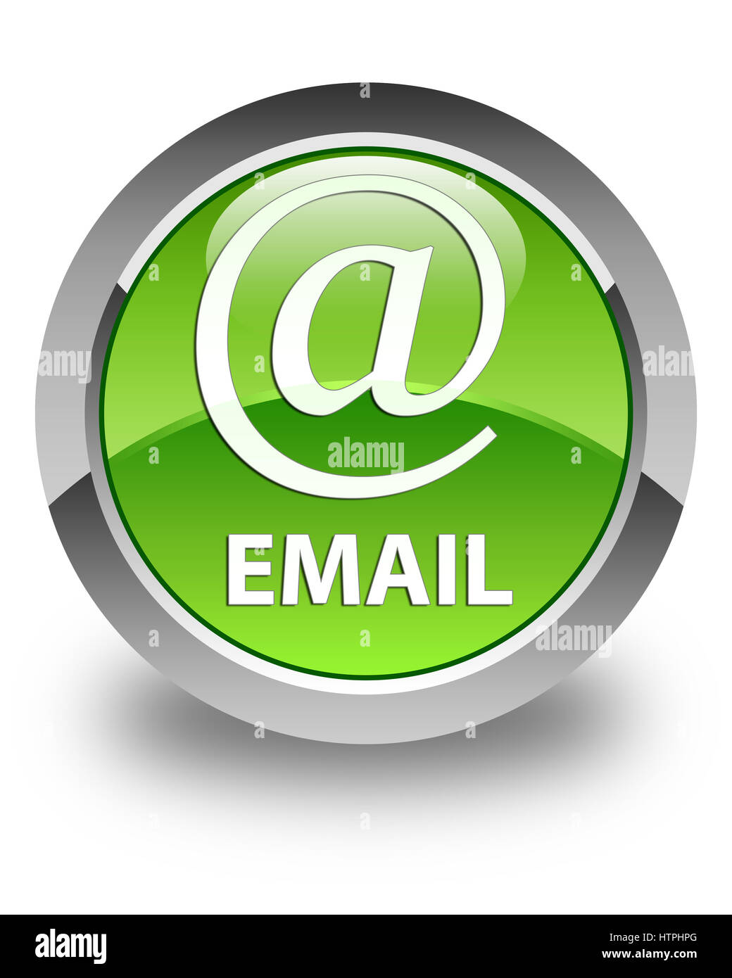 Email (address icon) isolated on glossy green round button abstract ...