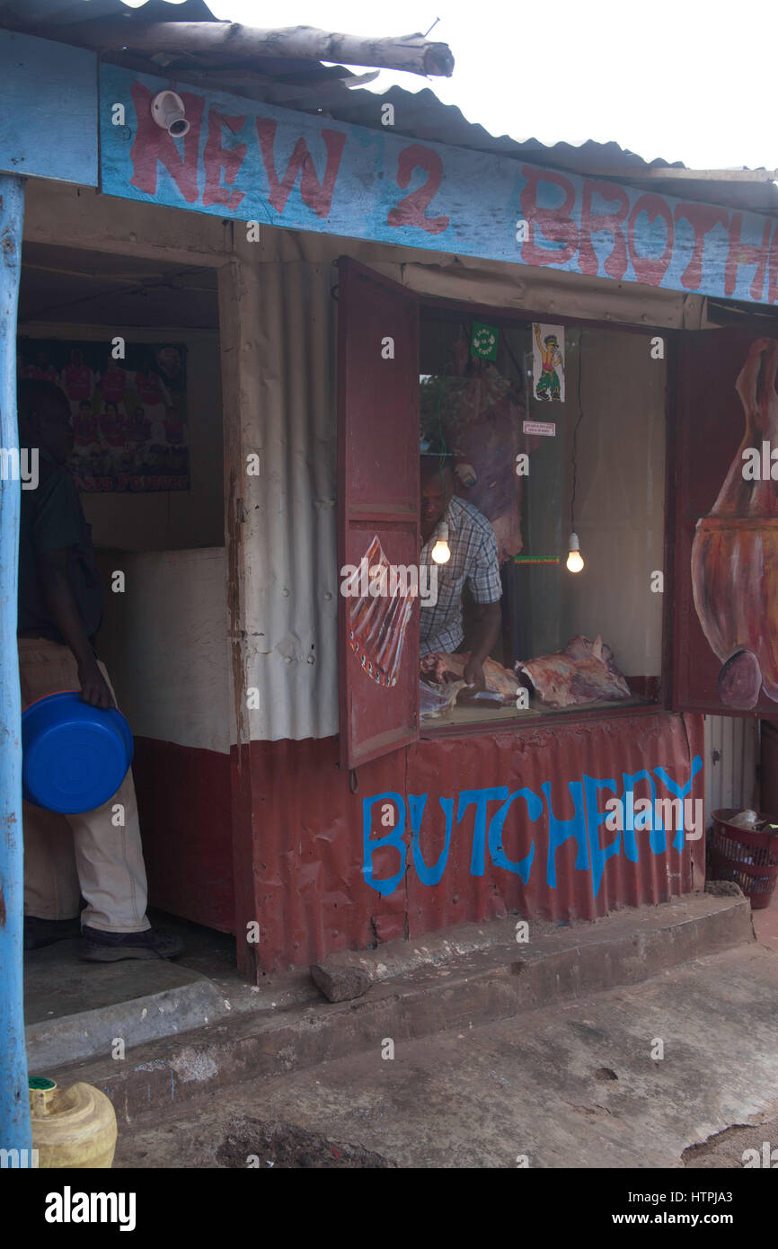 Butchers in Kibera slum, Nairobi, Kenya, East Africa Stock Photo - Alamy