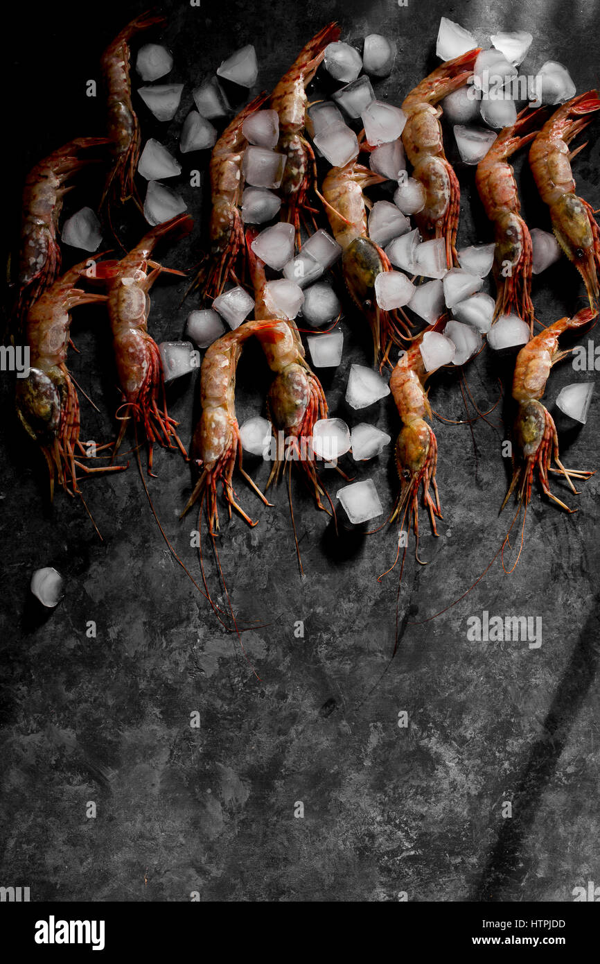 Shrimp on ice hi-res stock photography and images - Alamy
