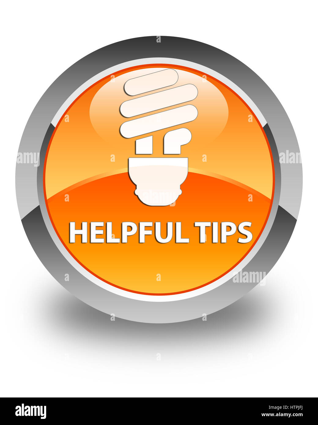 Helpful tips (bulb icon) isolated on glossy orange round button ... Helpful tips (bulb icon) isolated on glossy orange round button ...