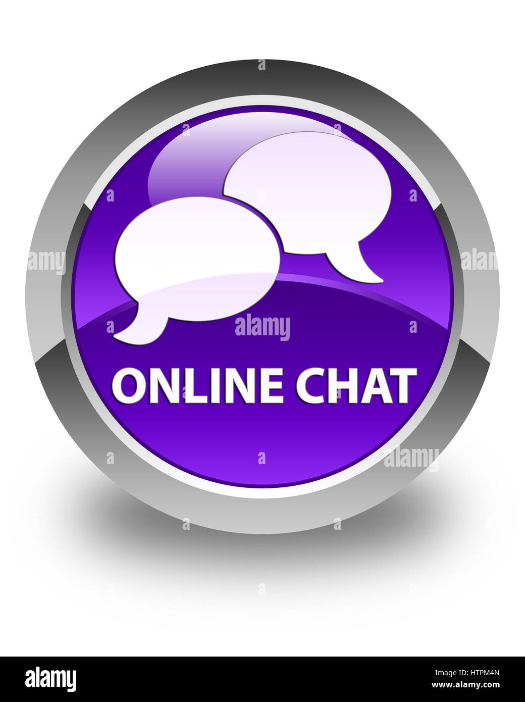 Purple Round Chat Bubble Icon Stock Photos & Purple Round Chat Bubble ...