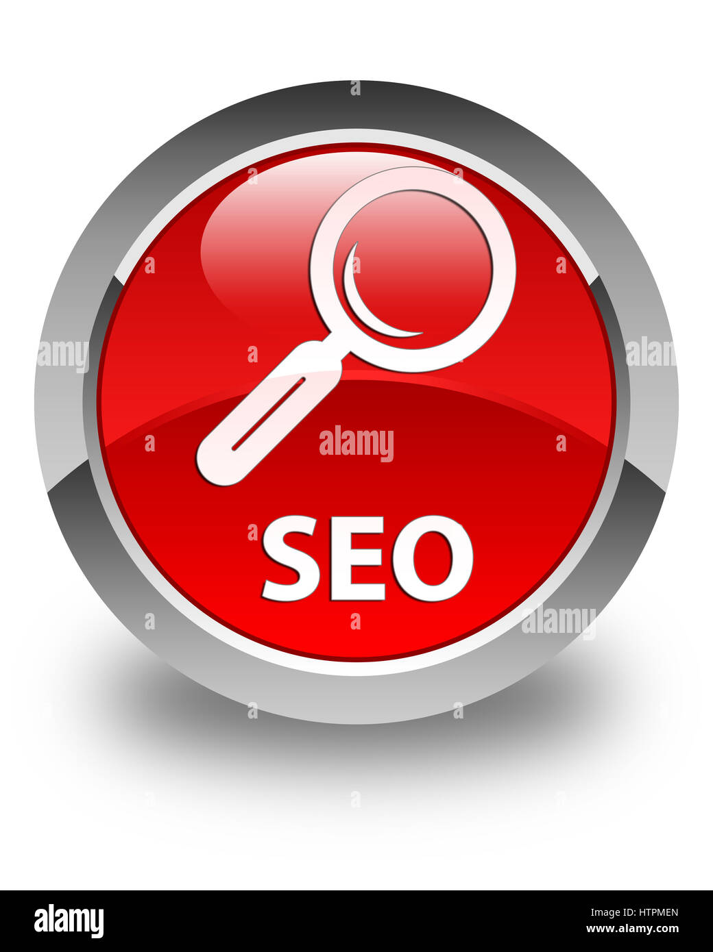 Seo isolated on glossy red round button abstract illustration Stock ...