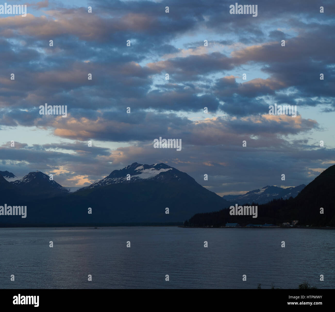 Sunset at Prince William Sound Stock Photo - Alamy