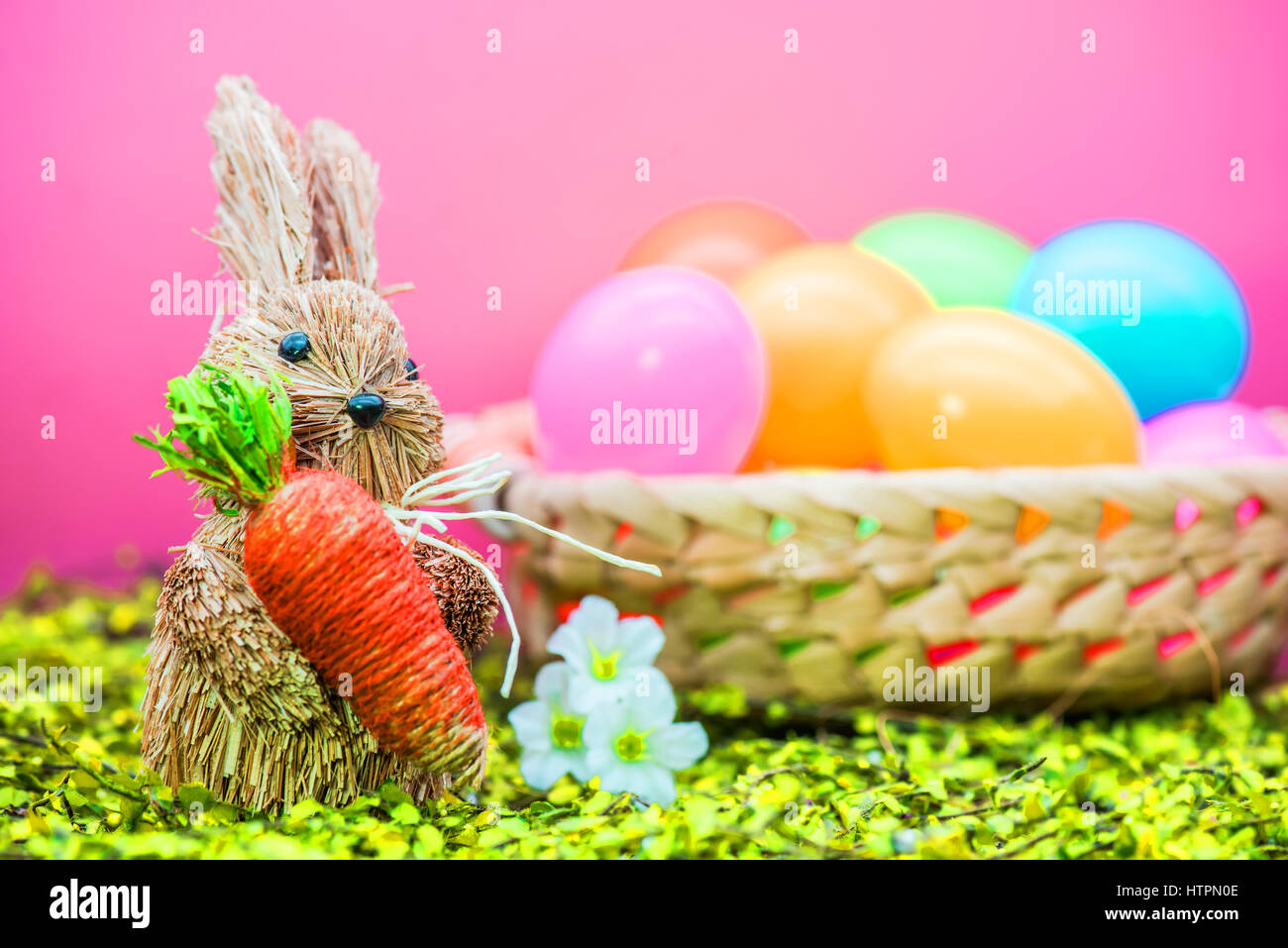 Happy Easter day, bunny and egg, Christians worldwide celebrate Stock ...