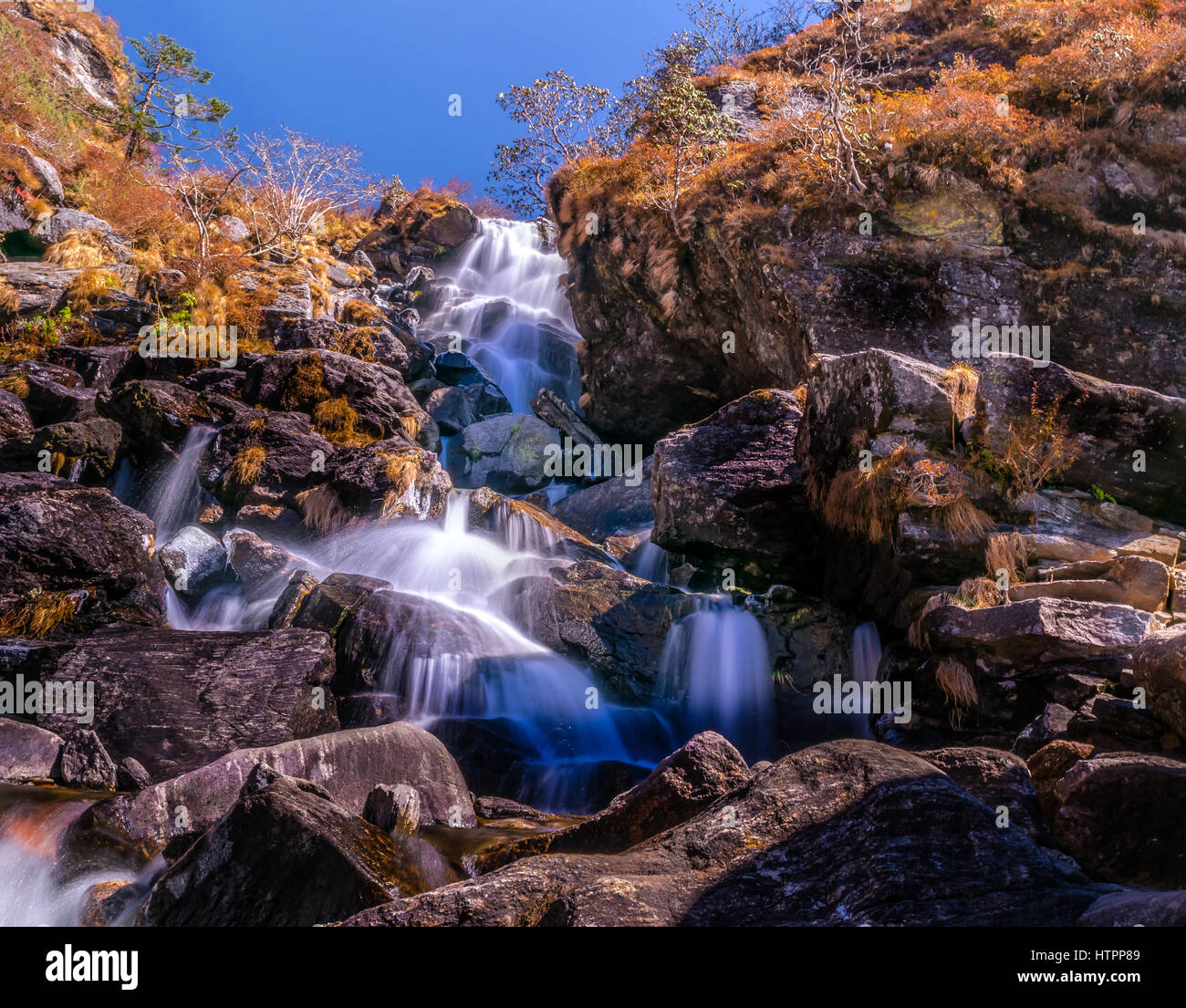 The waterfall in dry land - This is a famous waterfall in East Sikkim ...