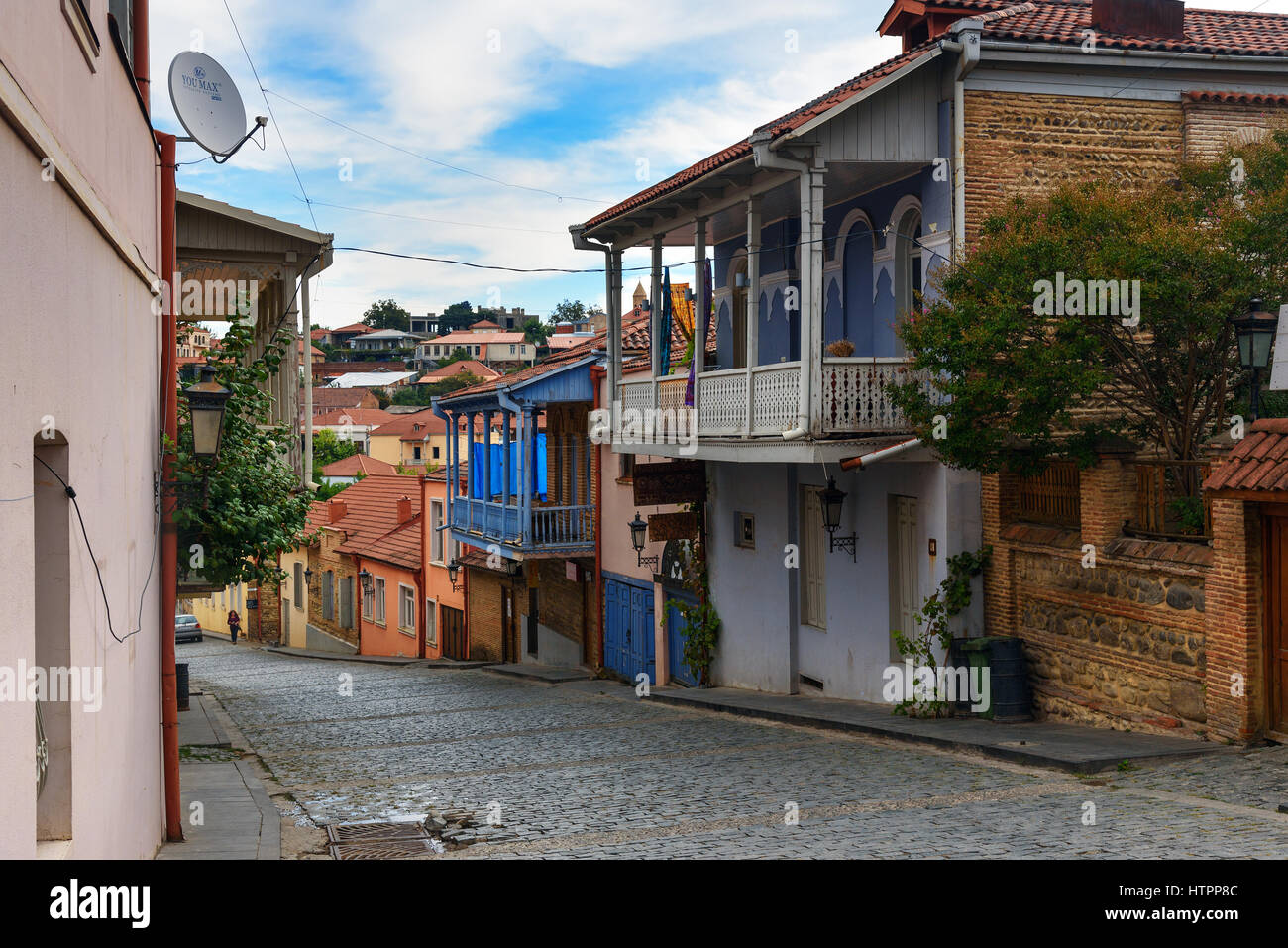 Signagi, Georgia - Sent 15, 2016: View of street in Signagi or ...