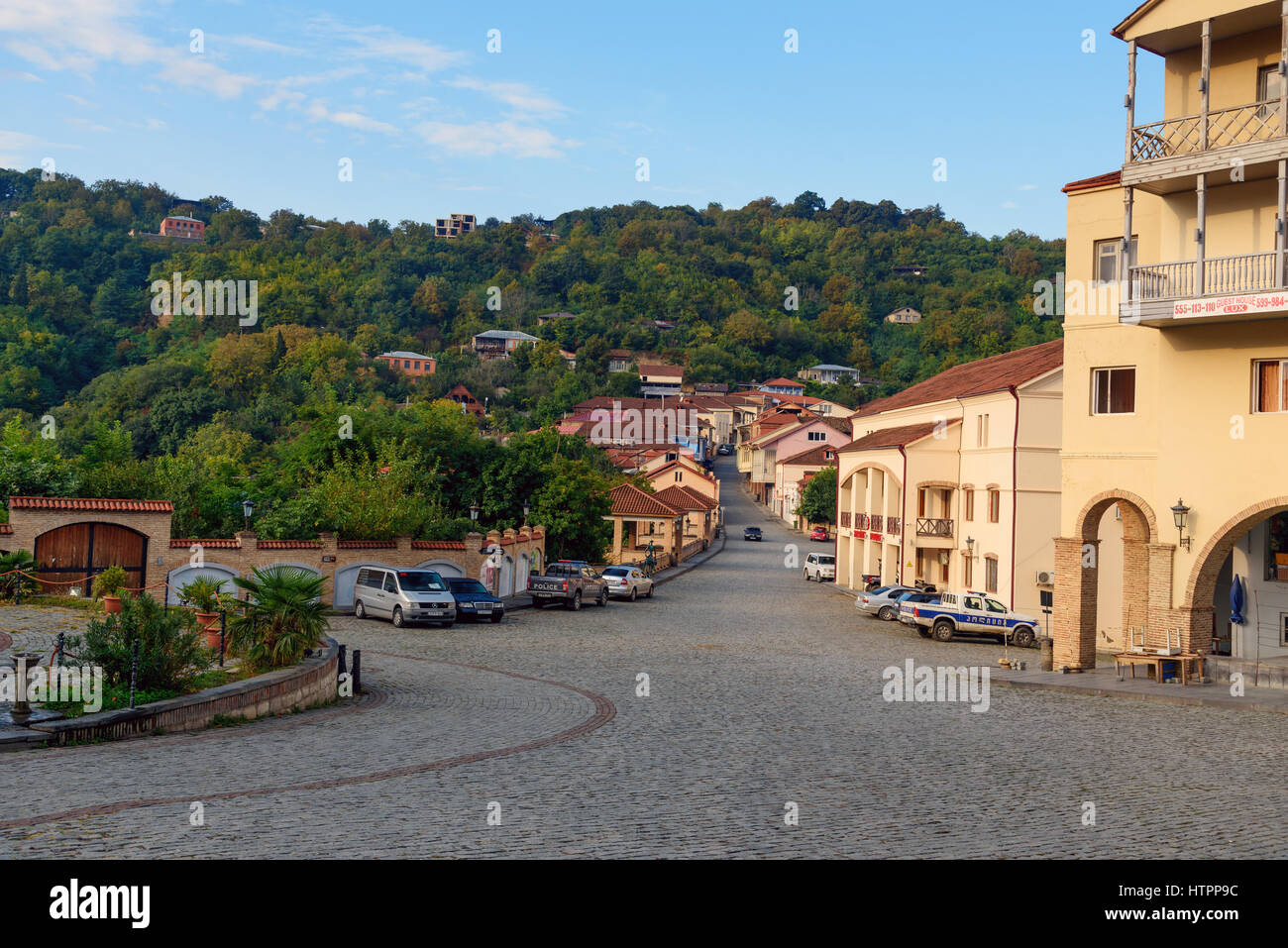 Signagi, Georgia - Sent 17, 2016: View of street in Signagi or ...