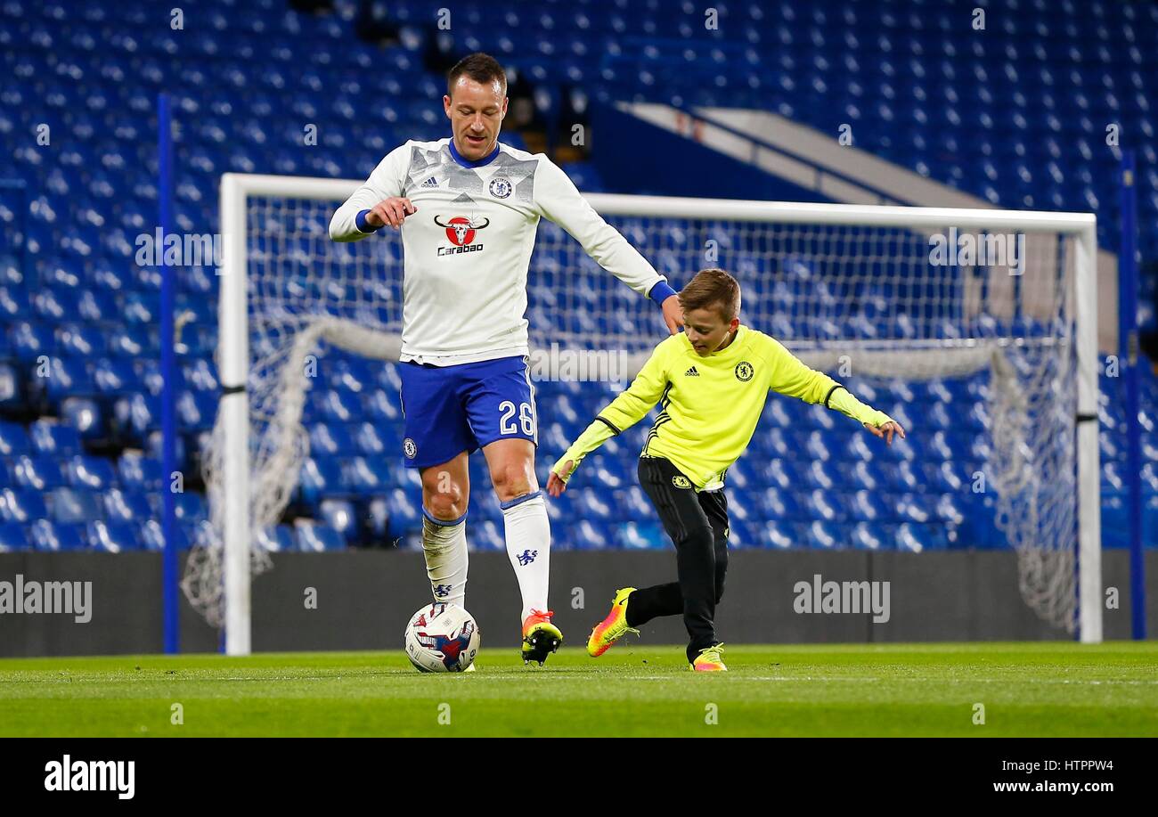 John Terry of Chelsea plays with his kids after the FA Cup match ...
