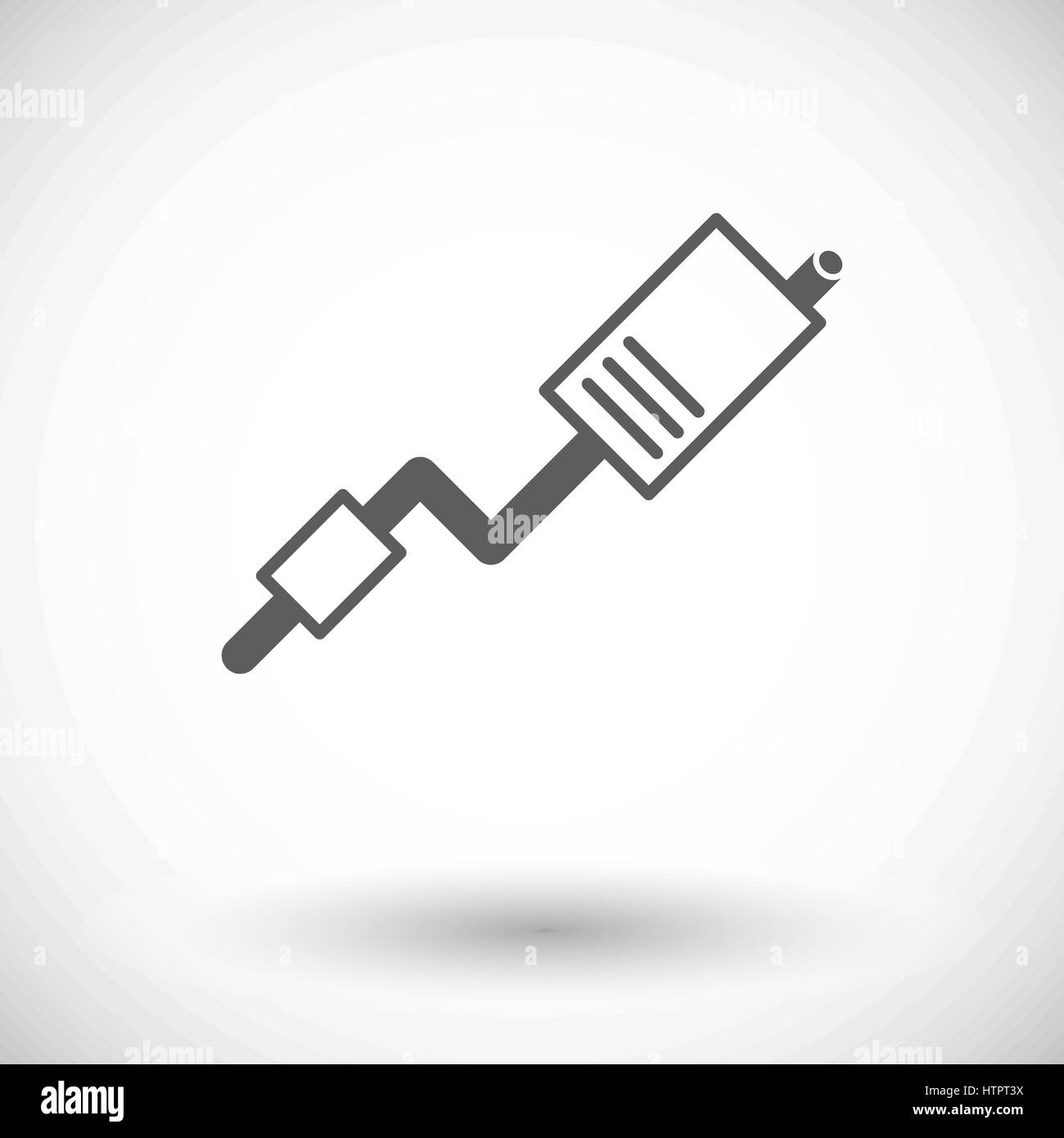 Exhaust pipe. Single flat icon on white background. Vector illustration ...