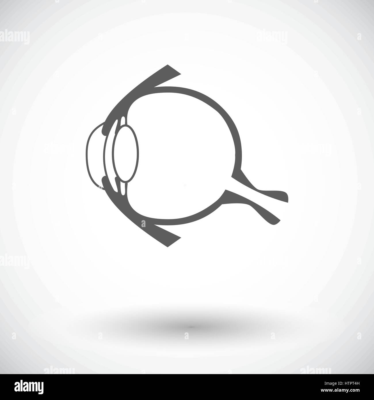 Anatomy eye. Single flat icon on white background. Vector illustration ...