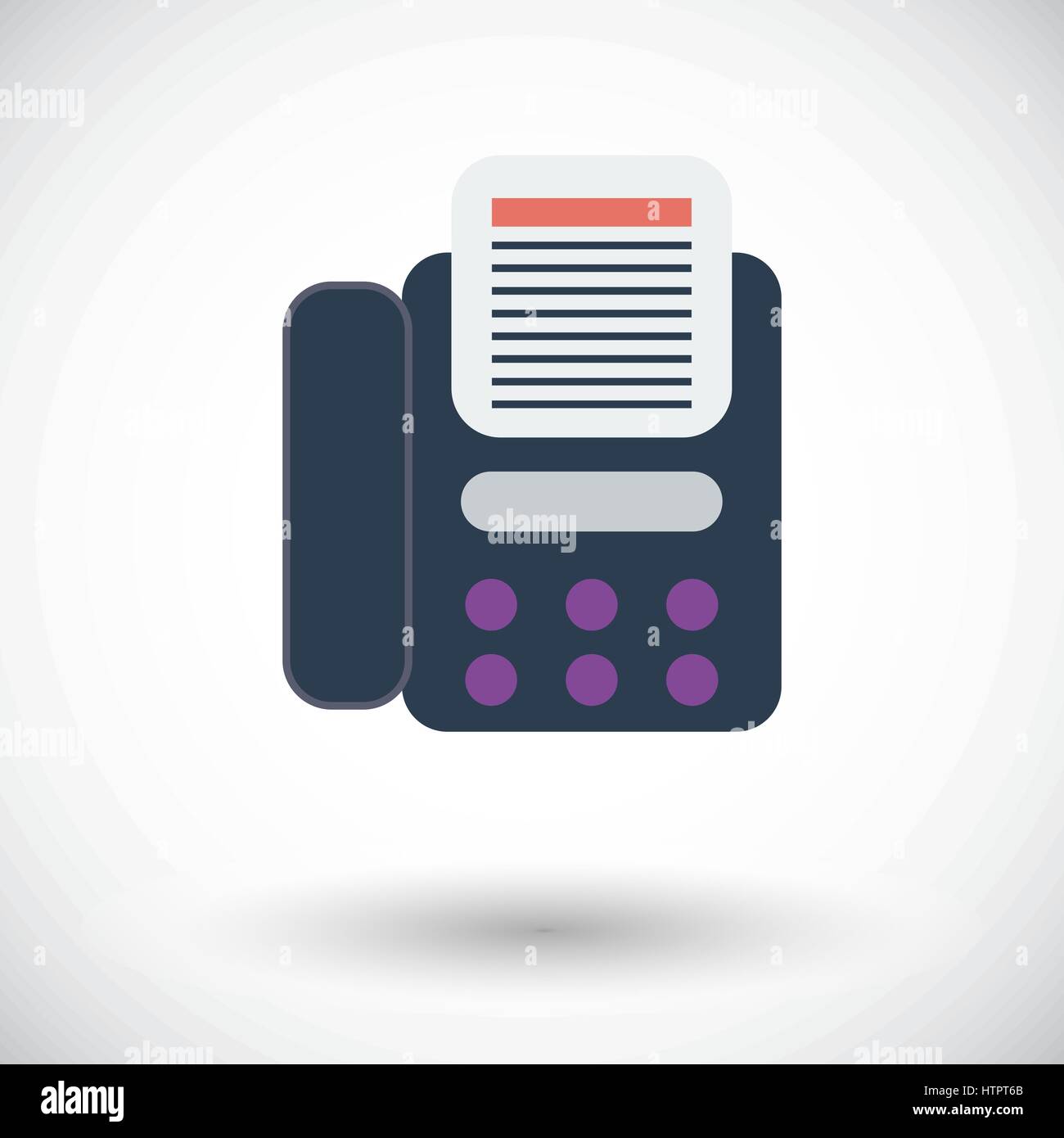 Fax. Single flat icon on white background. Vector illustration Stock ...