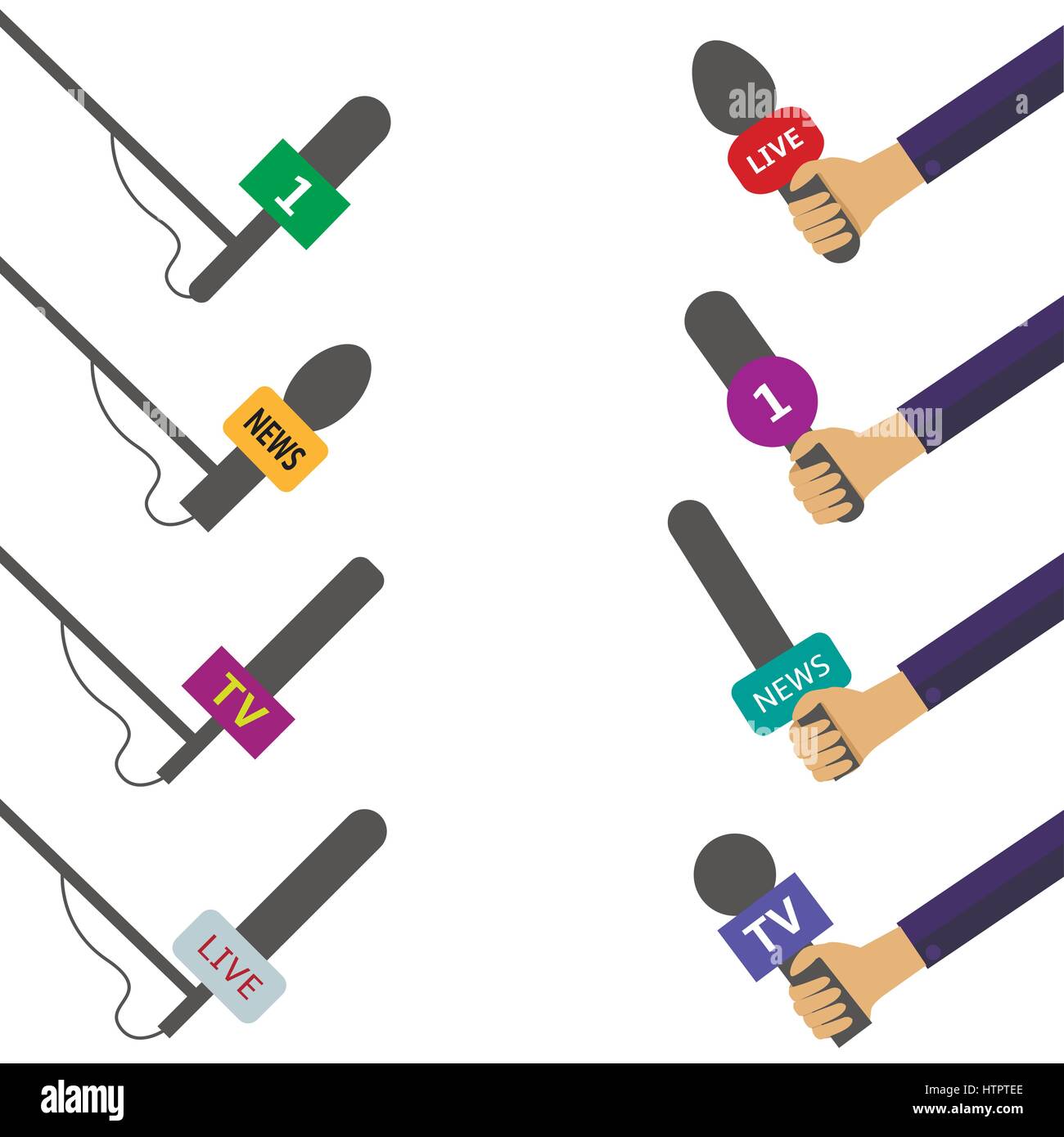 Live microphone concept Stock Vector Images - Alamy