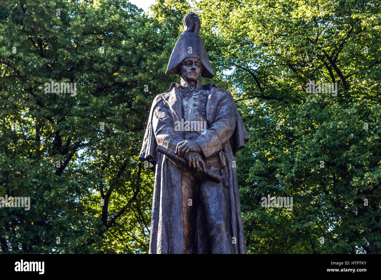 Monument of Michael Andreas Barclay de Tolly in Esplanade Park in Riga ...