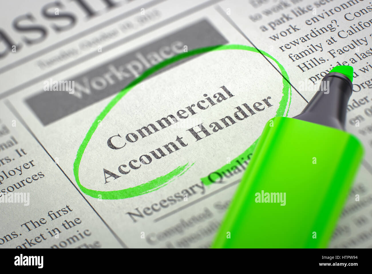 Commercial Account Handler Join Our Team. 3D Stock Photo - Alamy