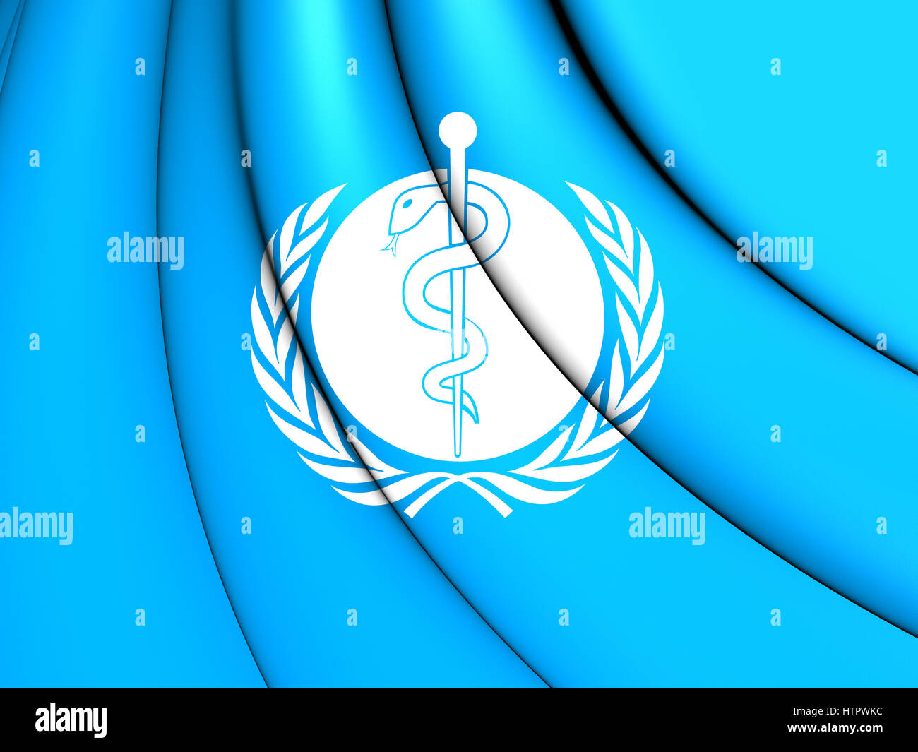 3D Flag of WHO. 3D Illustration Stock Photo - Alamy