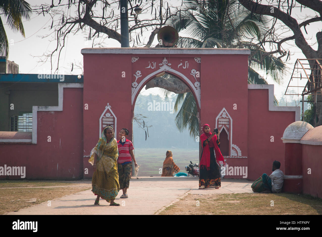 BAGERHAT, BANGLADESH - FEBRUARY 2017: The Tomb Mosque of Khan Jahan Ali ...