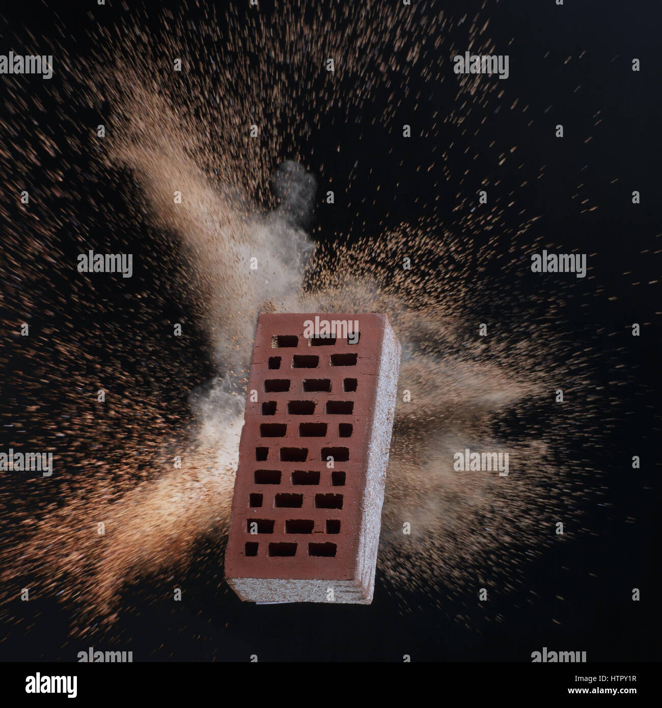 Red brick. red brick on black background. Red brick with sand. Red ...