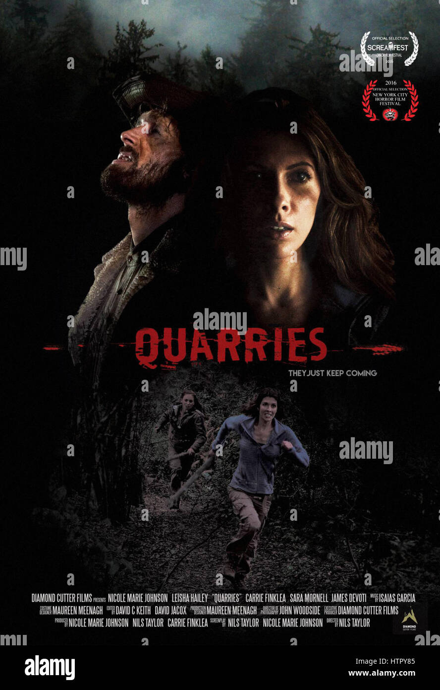 QUARRIES, poster, top, from left: James Devoti, Nicole Marie Johnson ...
