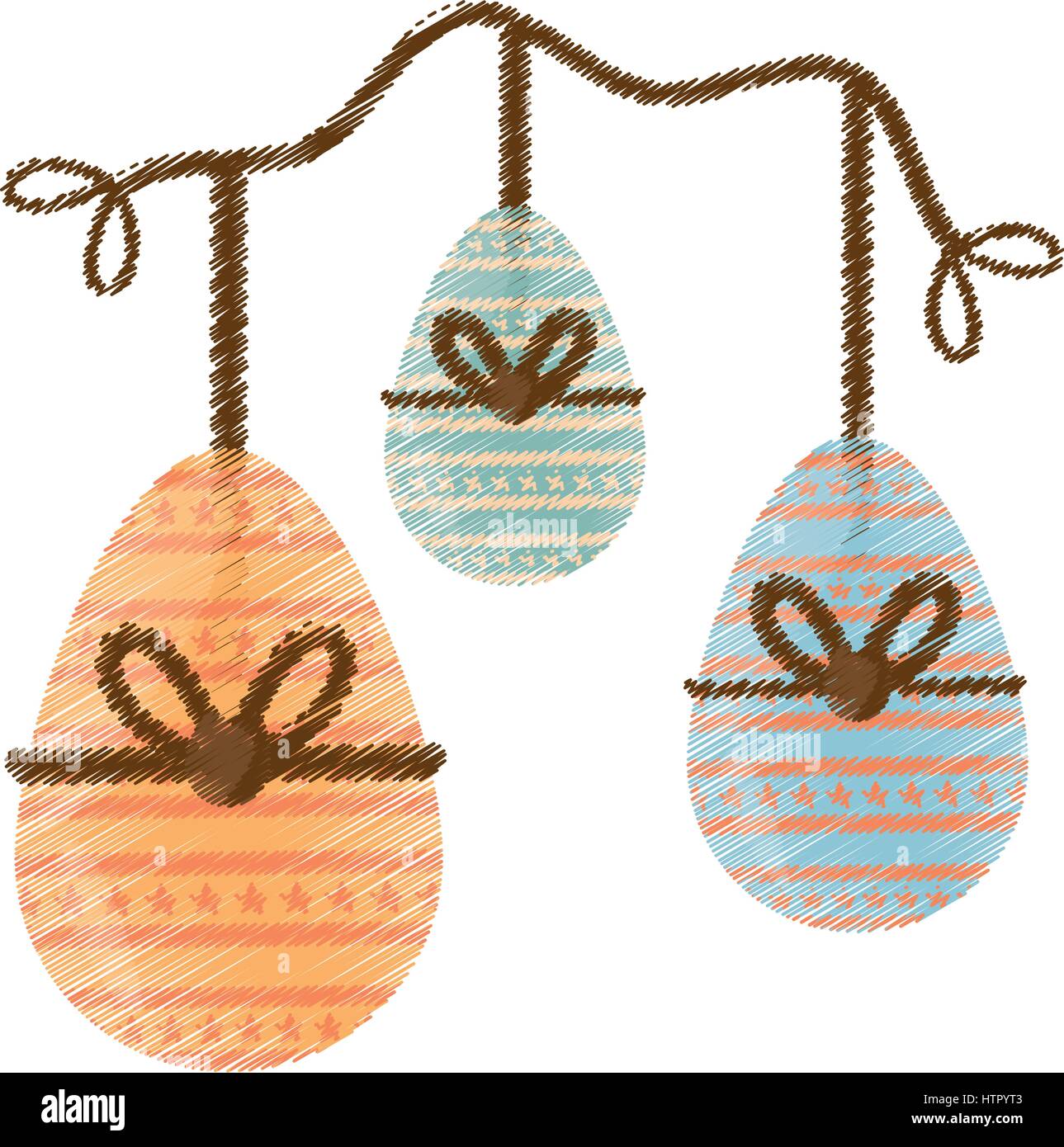 Many easter paper eggs Stock Vector Images - Alamy