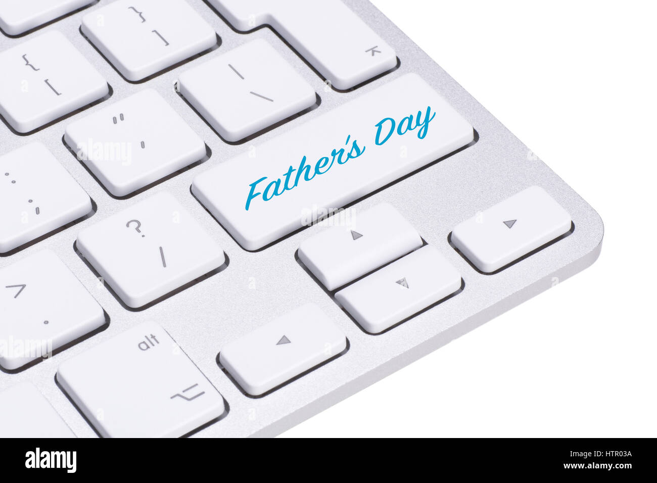 Father's day concept, computer keyboard with Father's day key stroke ...