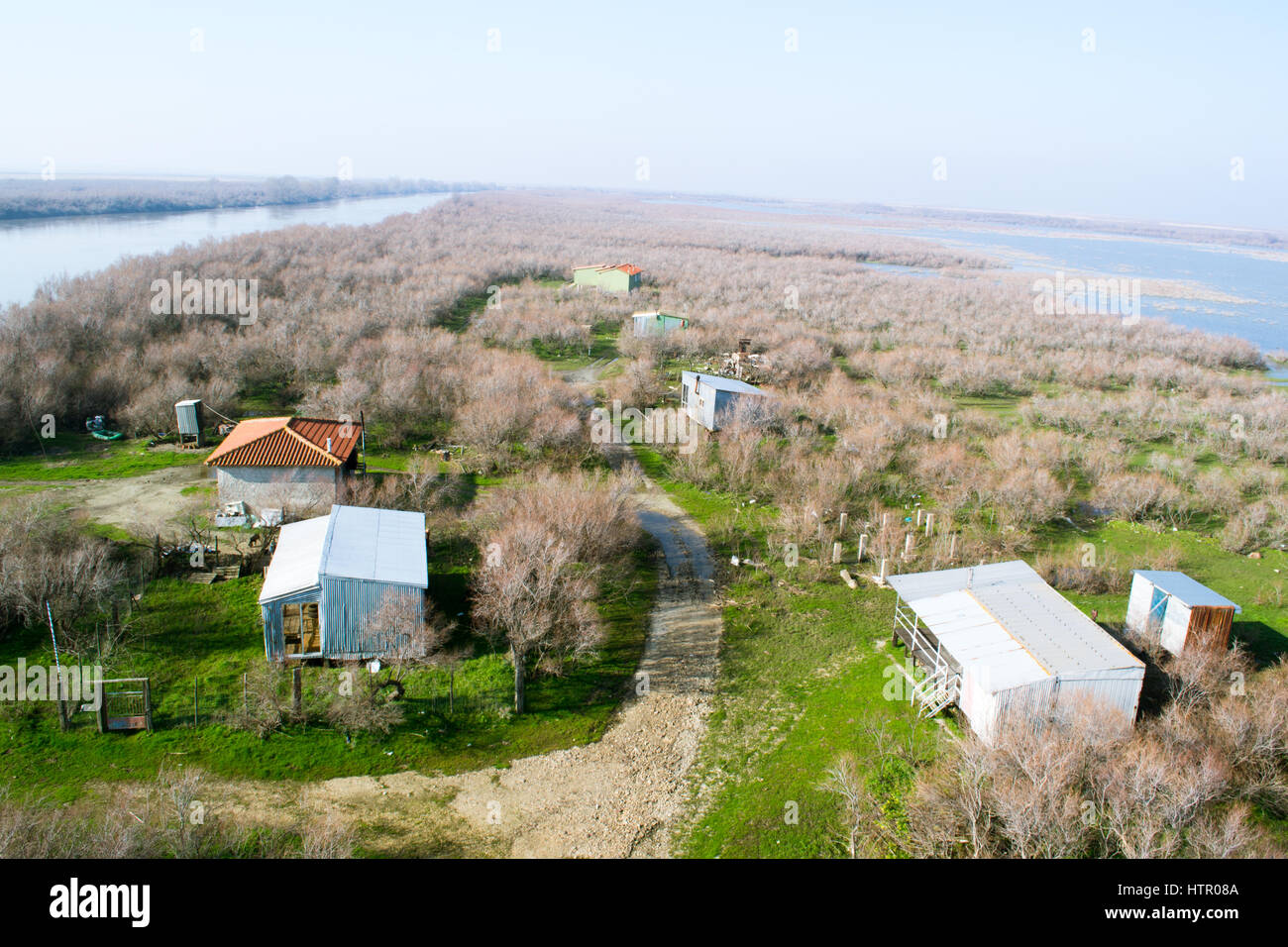 Part of the delta of river Evros, Greece Stock Photo - Alamy