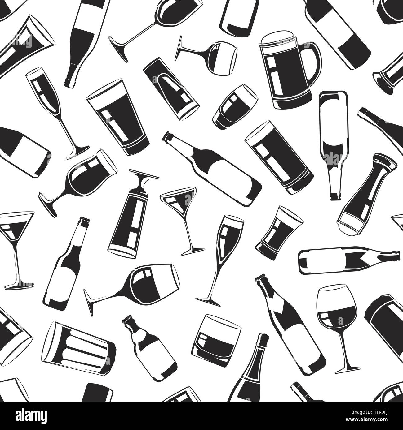 Illustration Seamless Pattern Drinks for the creative use in graphic ...