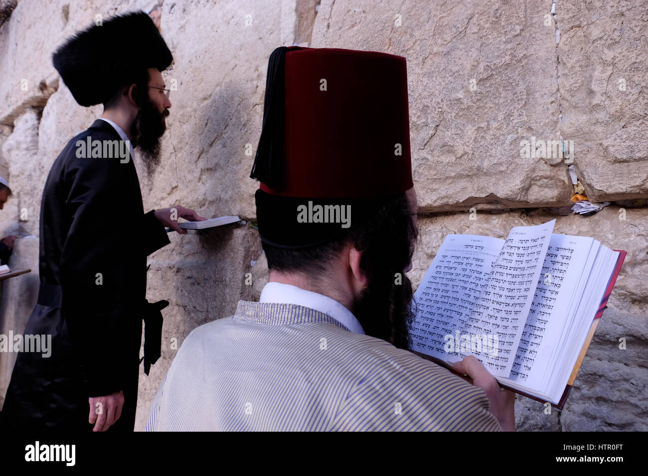 An Ultra Orthodox Jew wearing a traditional Muslim Tarboosh or Fez hat ...