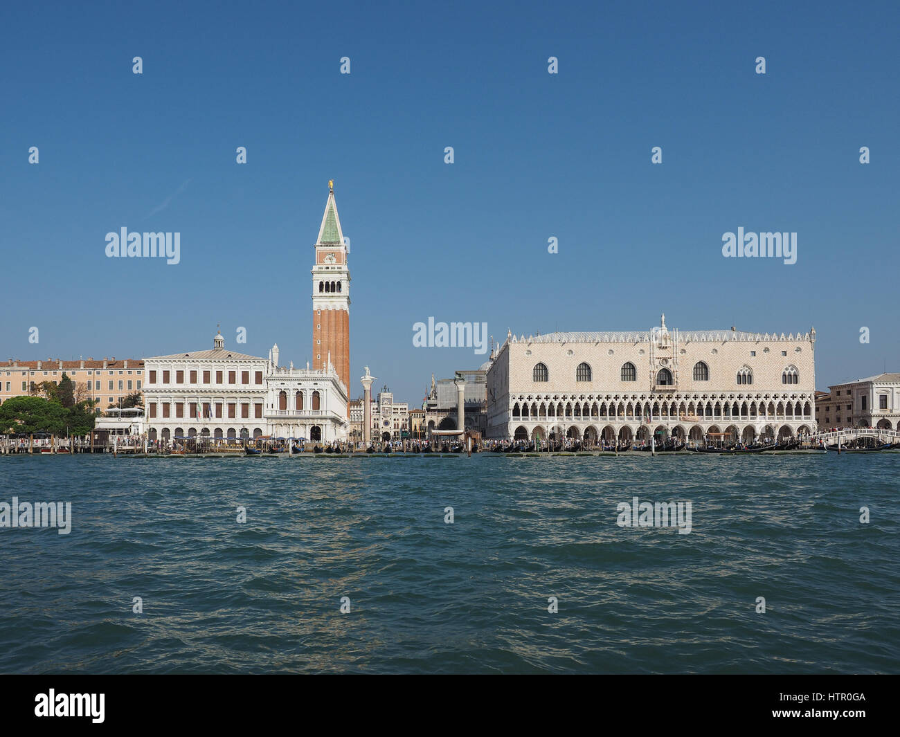 Piazza San Marco (meaning St Mark square) seen from San Marco basin in ...