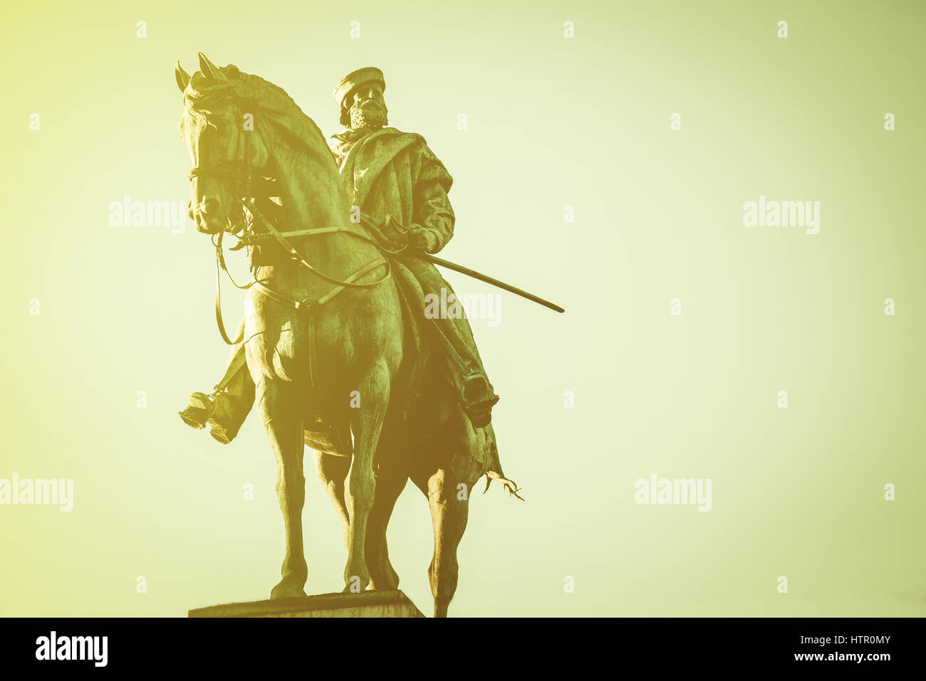 Detail of the statue of garibaldi hi-res stock photography and images ...