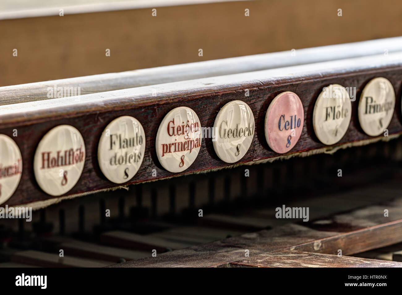 Abstract detail of the old pipe organ Stock Photo - Alamy