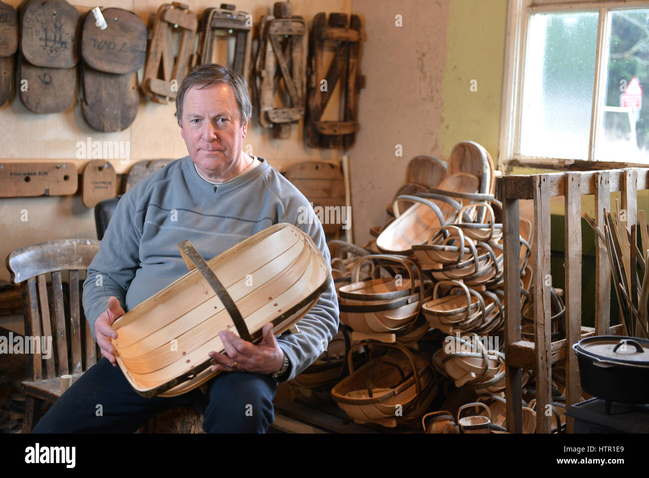 In the workshop of one of the last traditional Sussex trug makers ...
