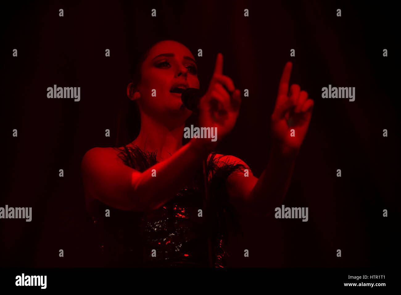 London, UK. 13th Mar, 2017. Banks perform on stage at Roundhouse ...