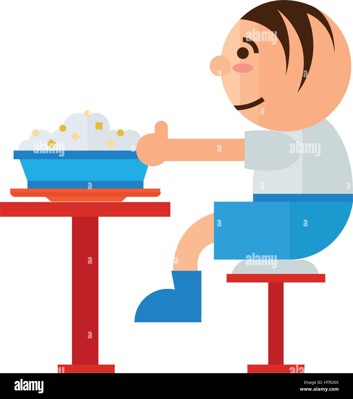 eat food in restaurant cartoon Stock Vector Image & Art - Alamy