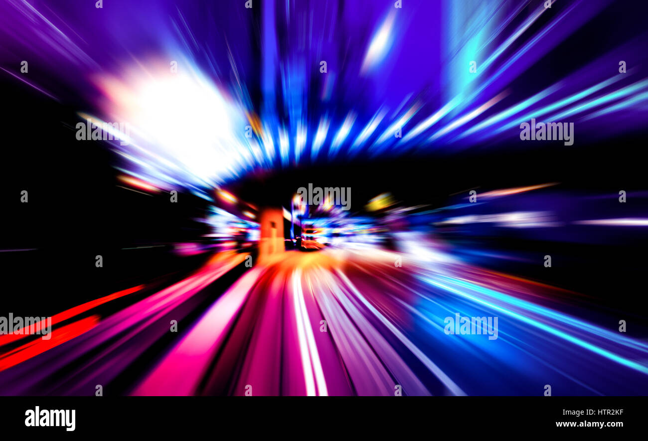 moving traffic light trails at night Stock Photo - Alamy