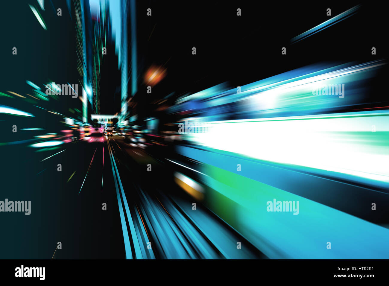 moving traffic light trails at night Stock Photo - Alamy