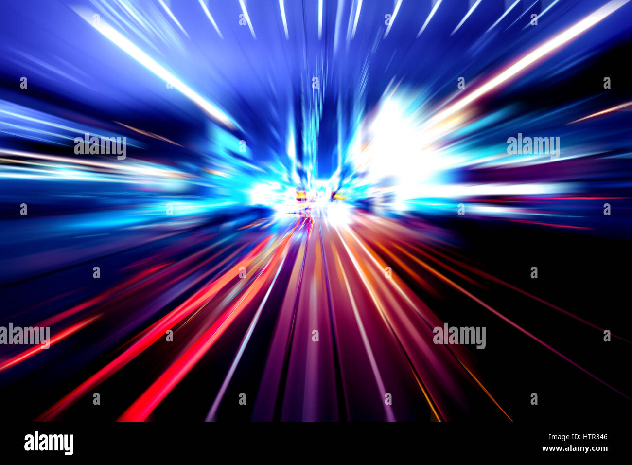 moving traffic light trails at night Stock Photo - Alamy