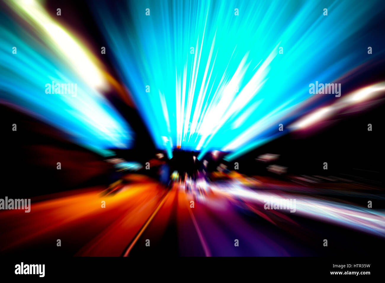 moving traffic light trails at night Stock Photo - Alamy