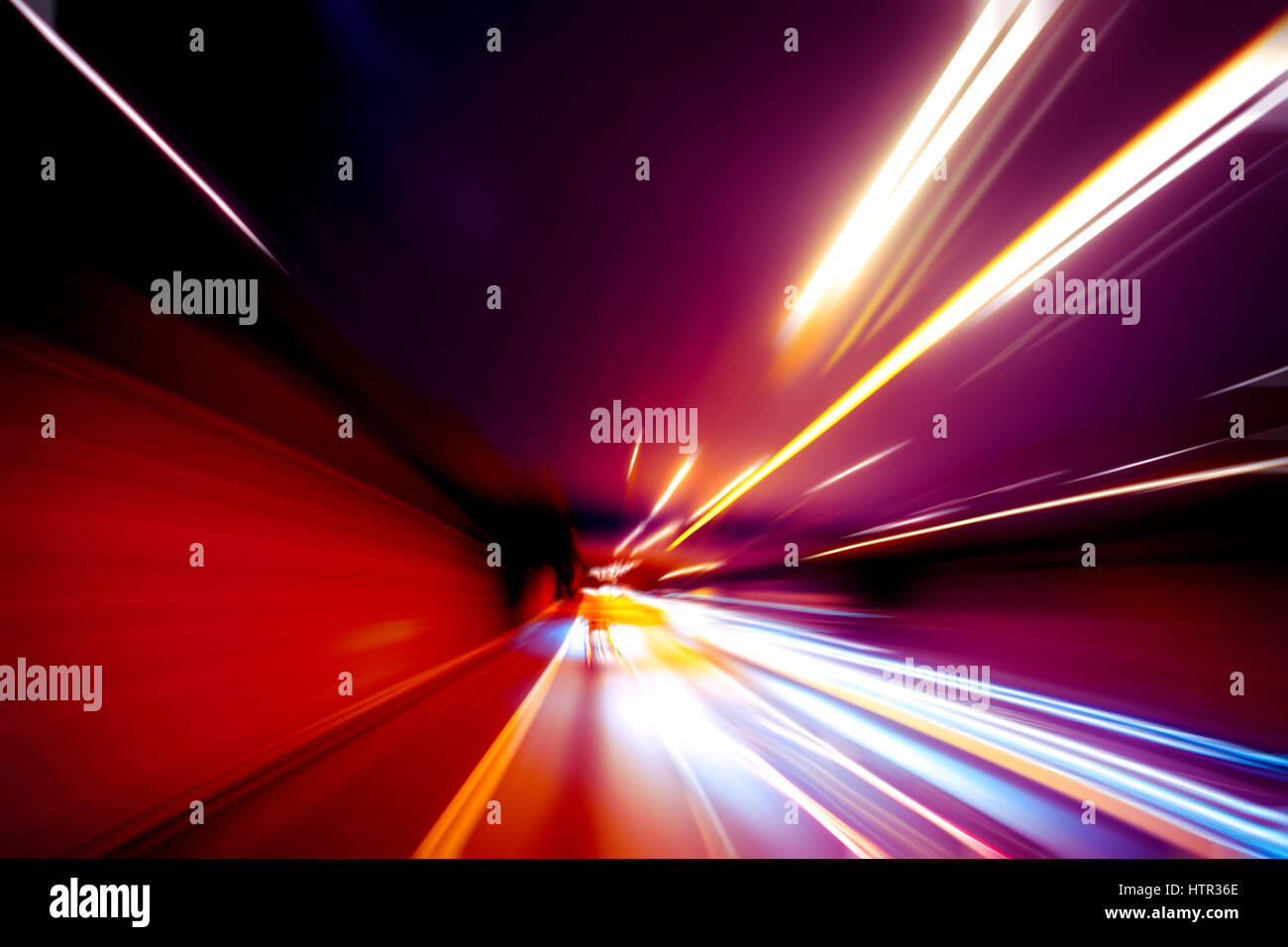 moving traffic light trails at night Stock Photo - Alamy