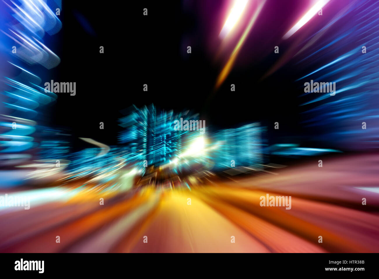 moving traffic light trails at night Stock Photo - Alamy