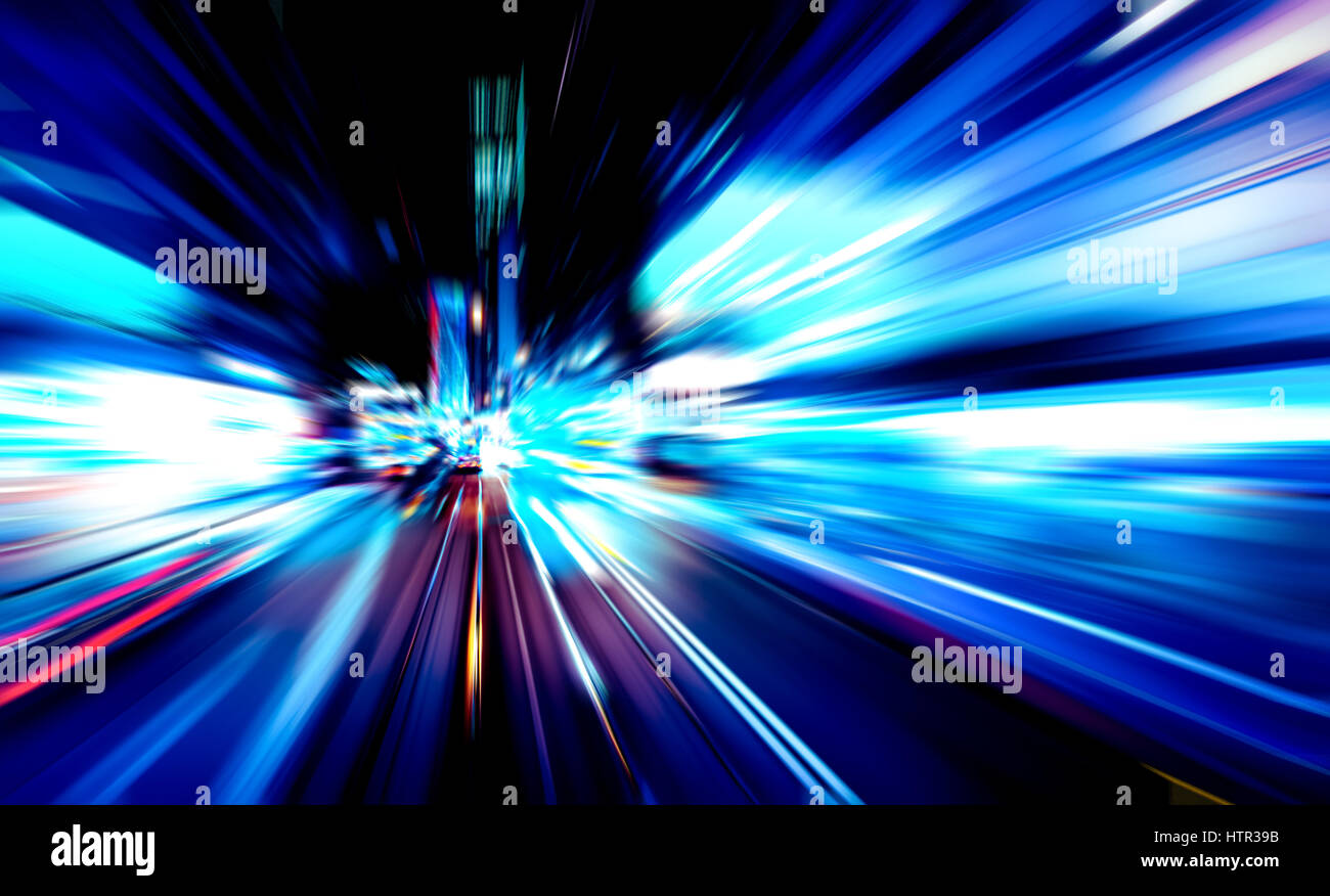 moving traffic light trails at night Stock Photo - Alamy