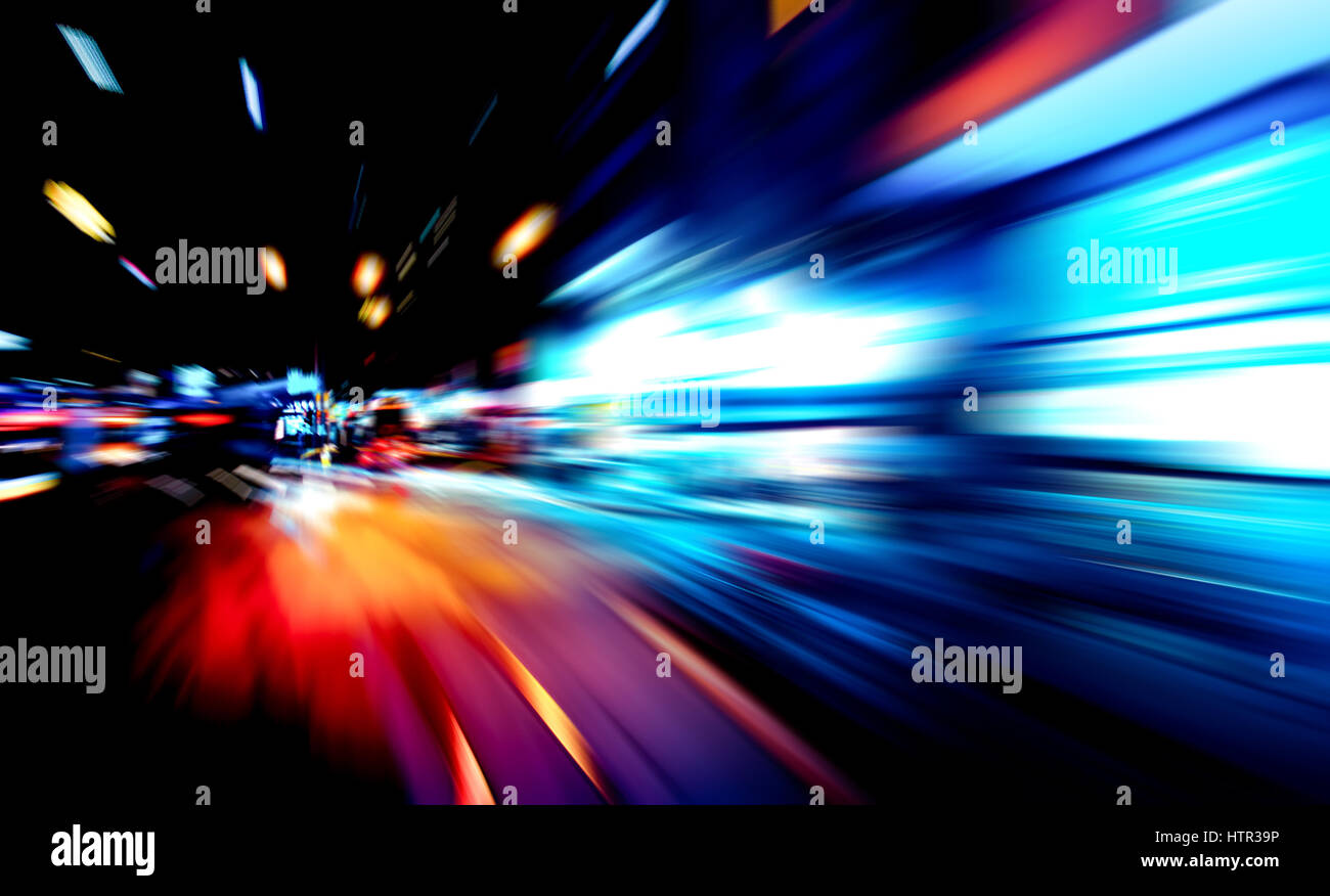 moving traffic light trails at night Stock Photo - Alamy