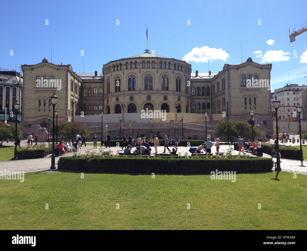 Oslo, Norway - 30 June 2015: The Storting Building (Stortinget) which ...