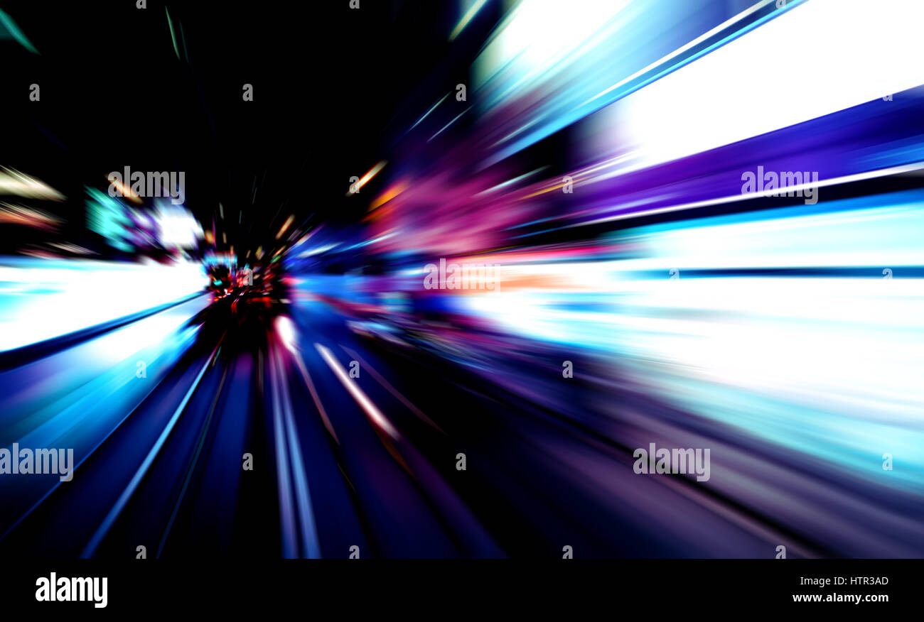 moving traffic light trails at night Stock Photo - Alamy