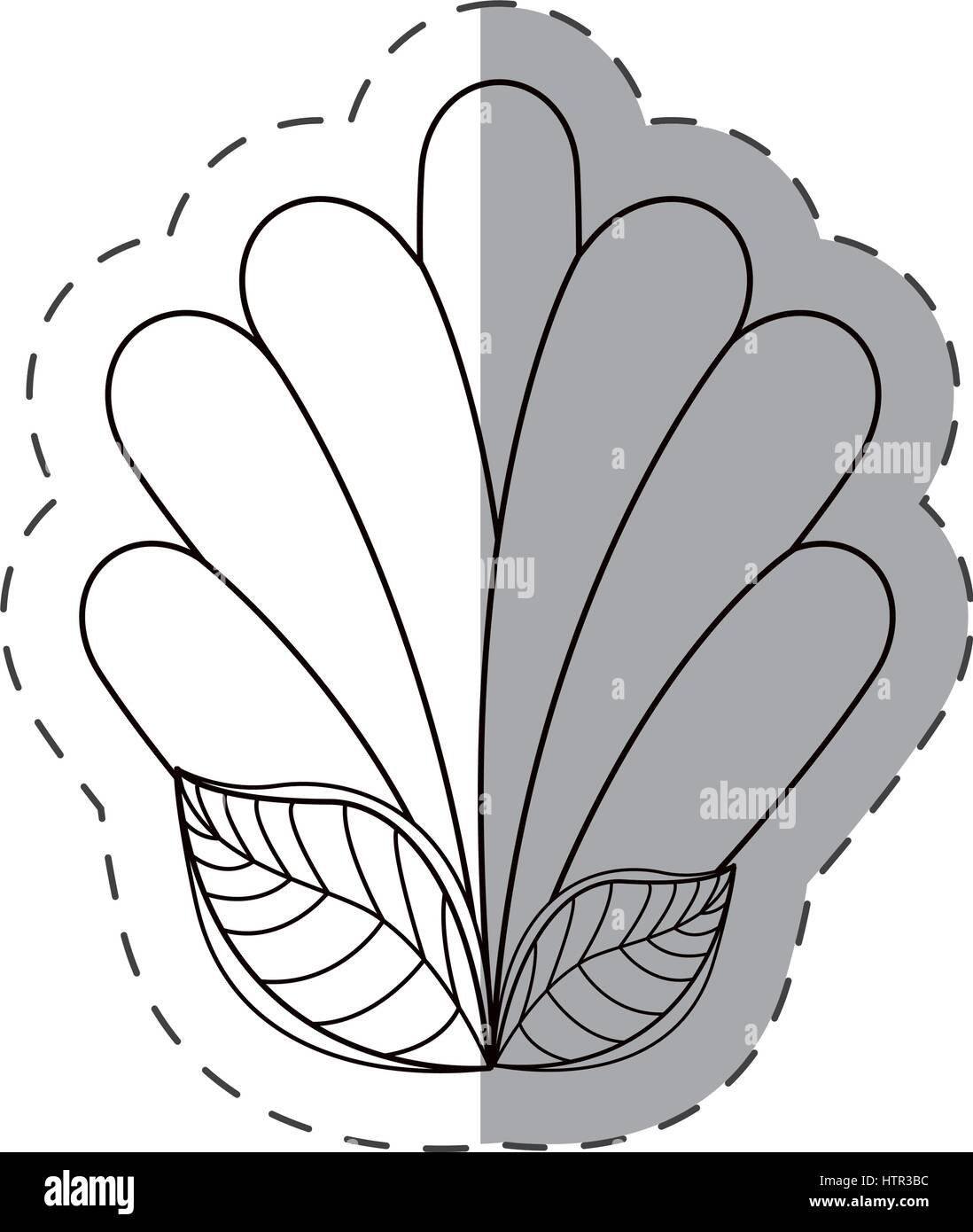 flower decoration natural cut line Stock Vector Image & Art - Alamy