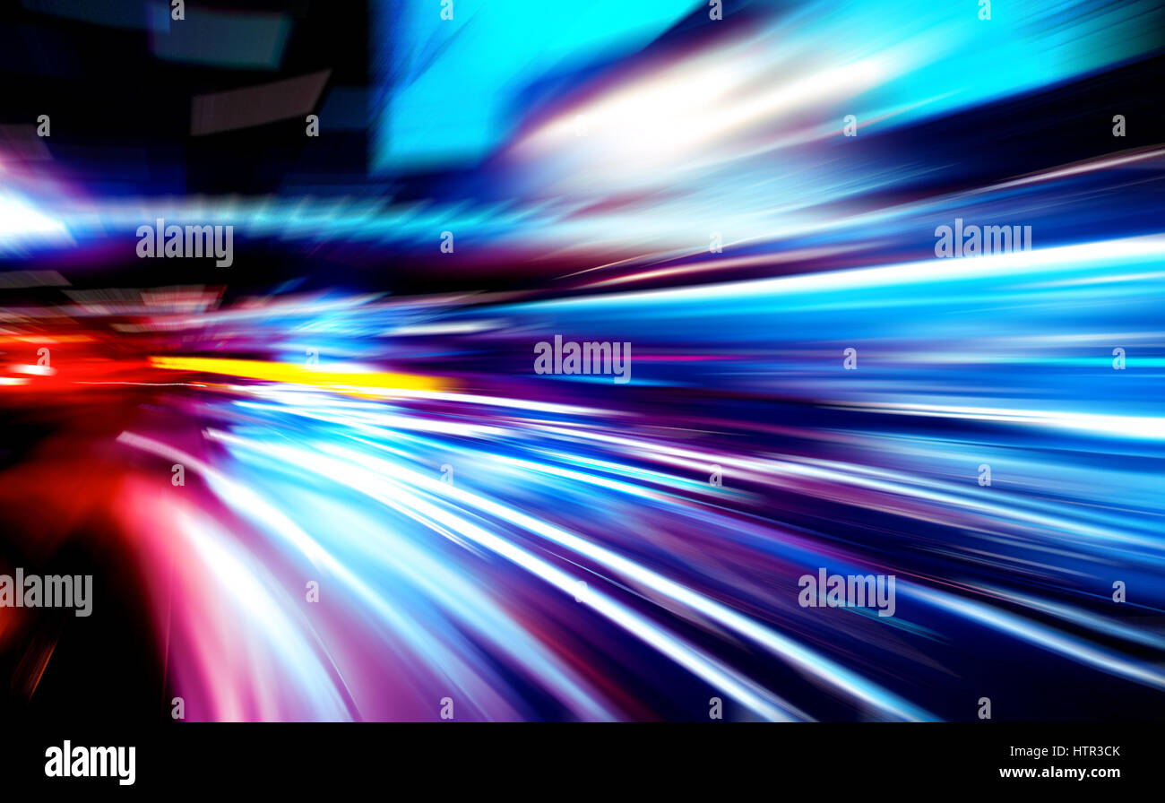 moving traffic light trails at night Stock Photo - Alamy