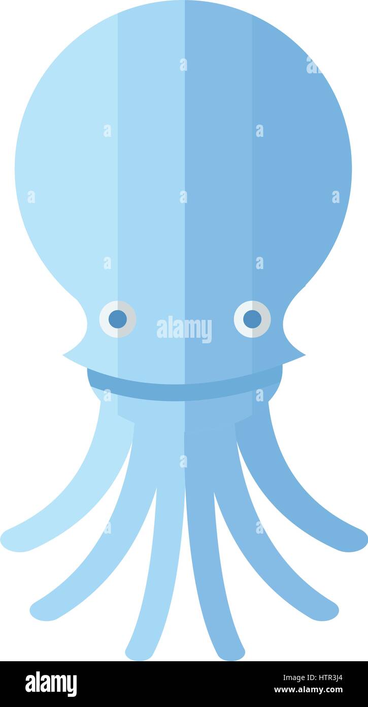 Squid cartoon vector blue hi-res stock photography and images - Alamy