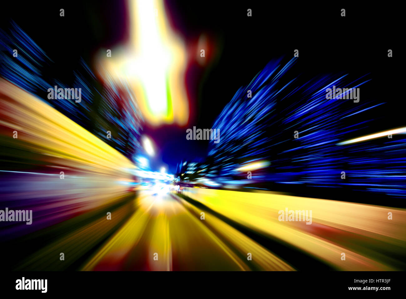 moving traffic light trails at night Stock Photo - Alamy