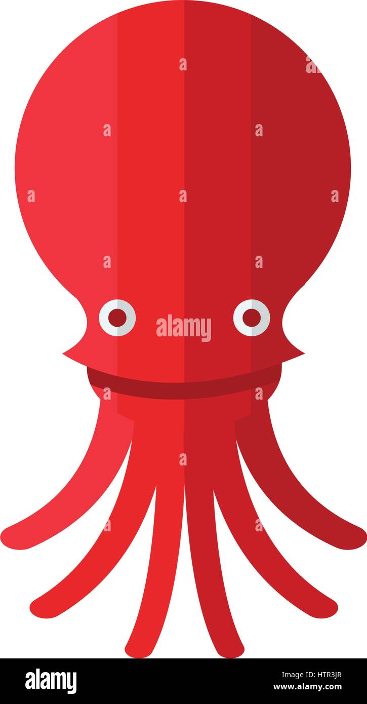 Squid Cartoon red Stock Vector Image & Art - Alamy