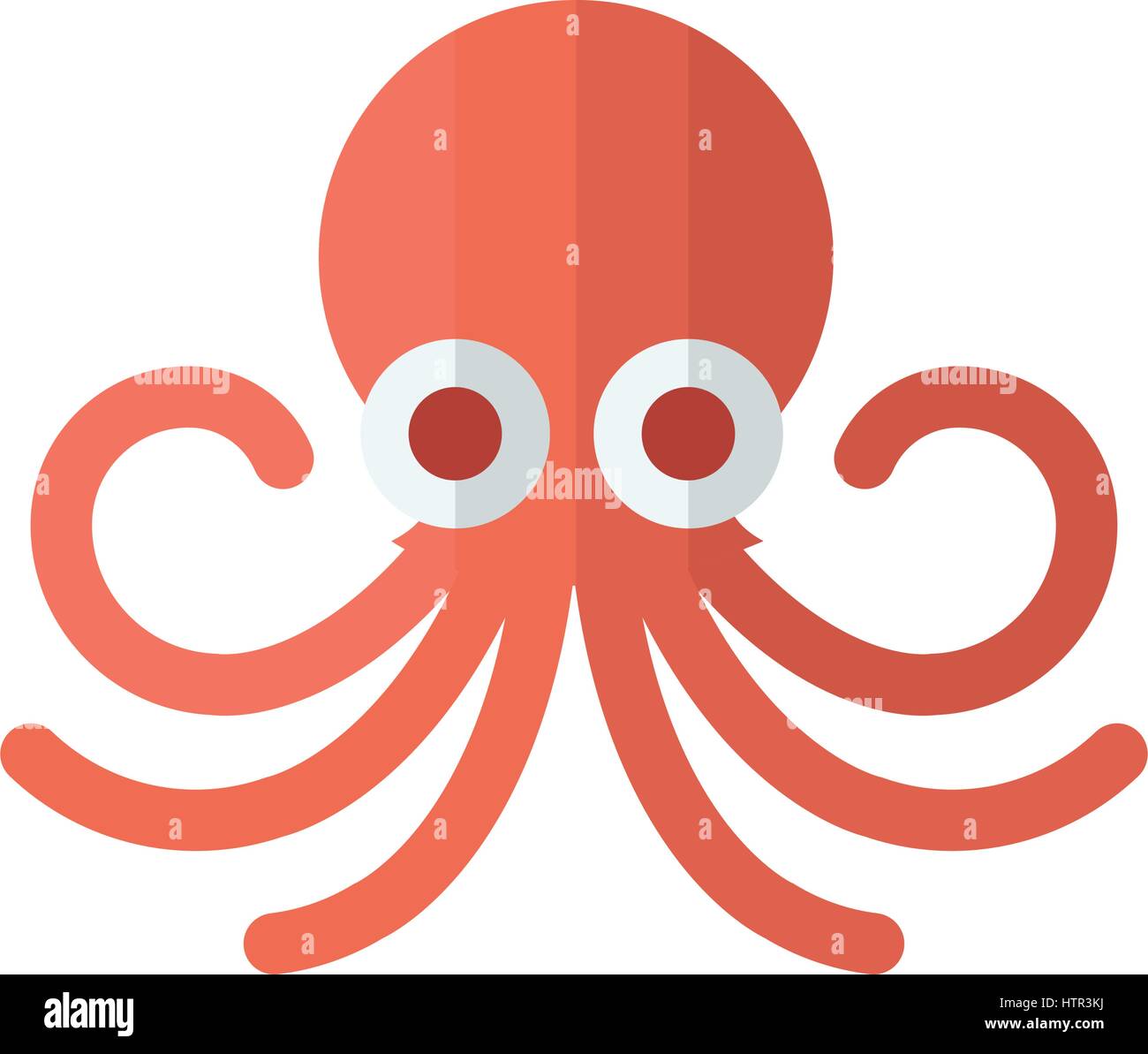 Red squid underwater Stock Vector Images - Alamy